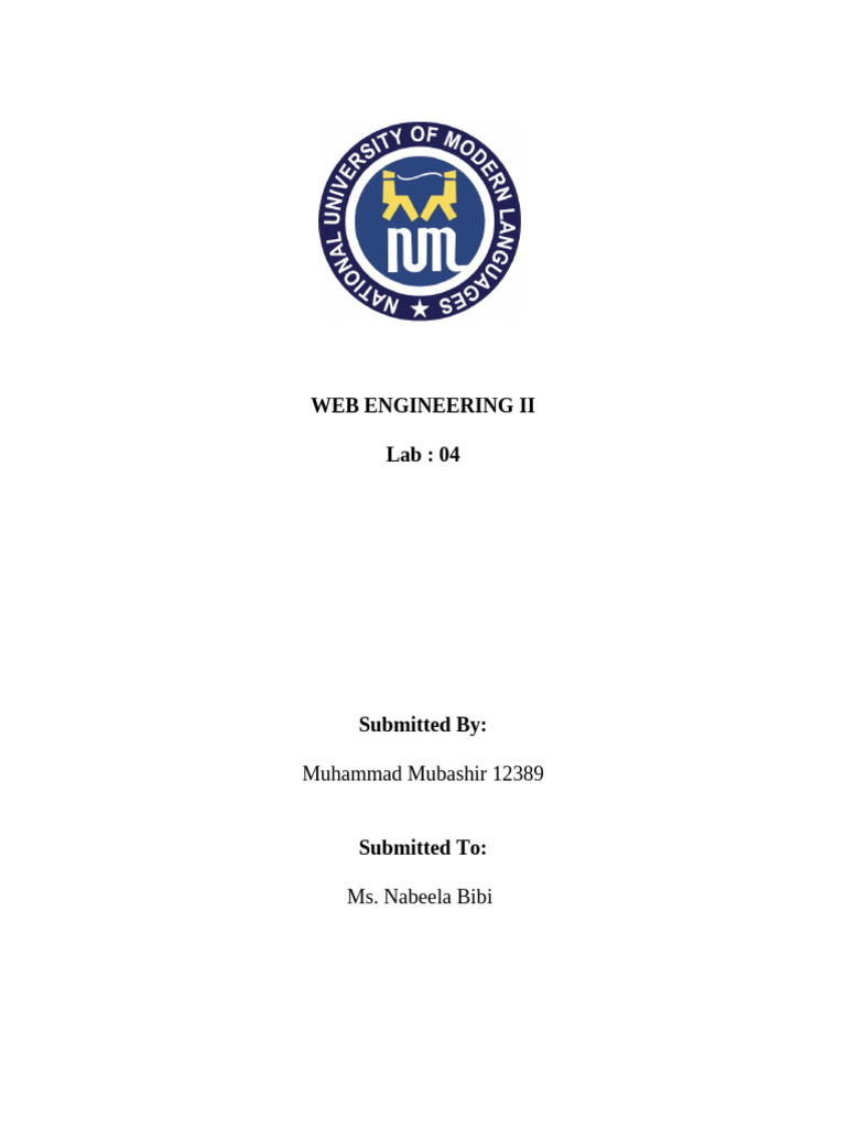 Lab 4 Web Engineering II | PDF
