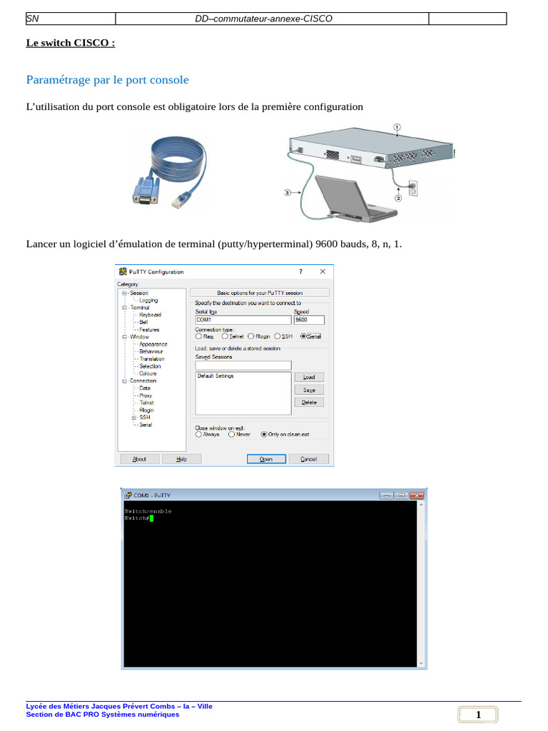 cmd02-commandes-commutateur-CISCO-acces-console-telnet-web-2019 | PDF | Commutateur réseau ...