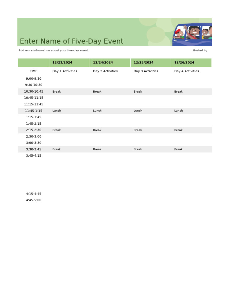 Family Event Schedule1 | PDF