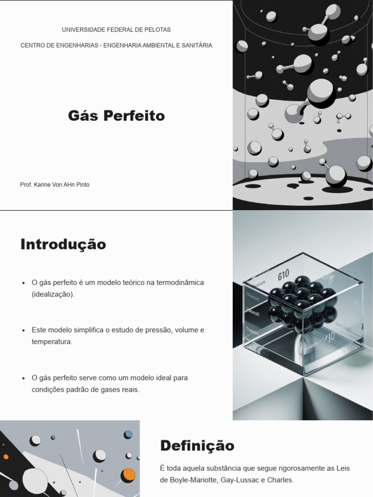 Gás Perfeito: Leis e Propriedades Termodinâmicas | PDF | Gases ...
