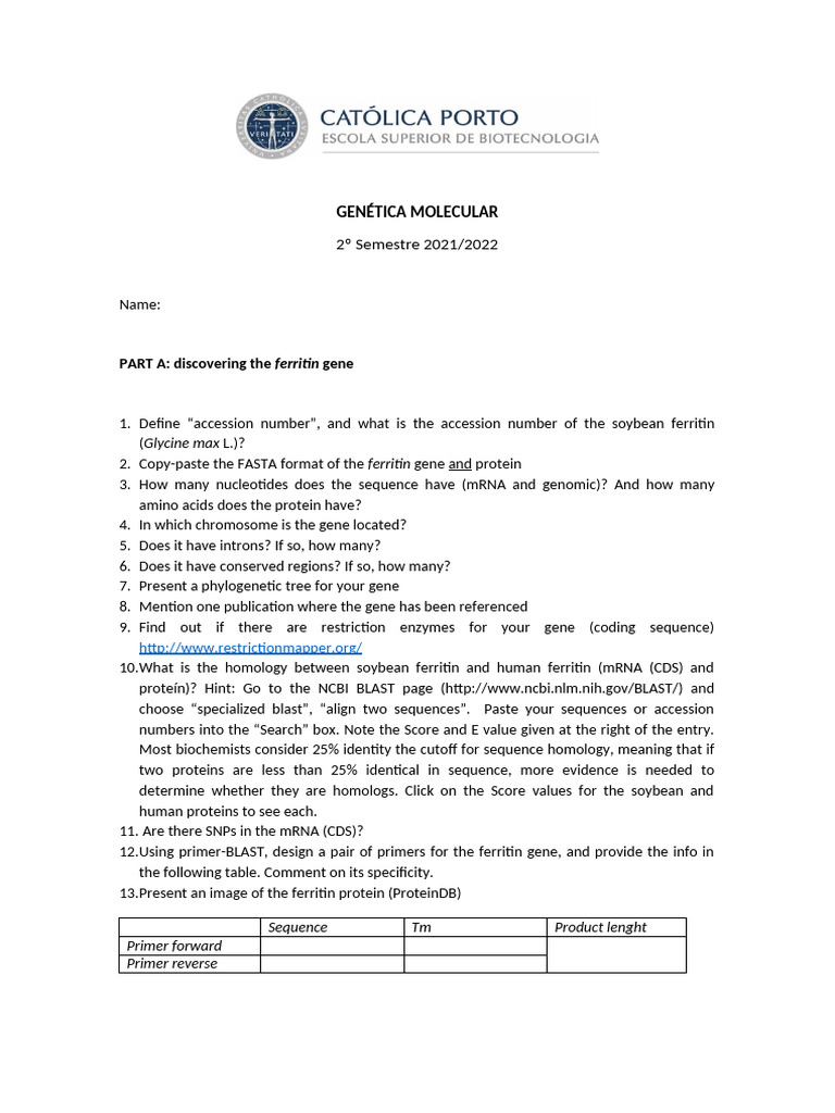Exercises Bioinformatics | PDF | Nucleic Acid Sequence | Gene