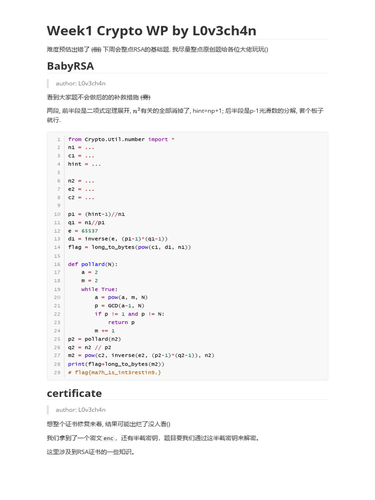 Week1 Crypto WP | PDF