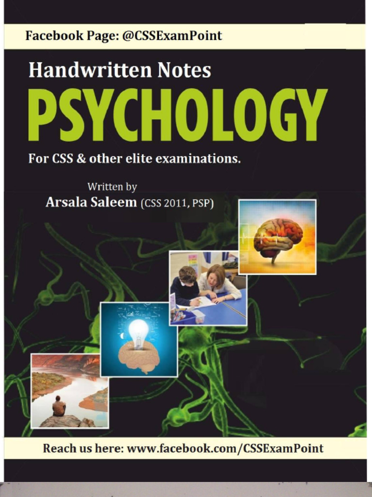 Handwritten Psychology Notes with Solved MCQS of CSS 2000-2013 (Arsala ... Handwritten Psychology Notes with Solved MCQS of CSS 2000-2013 (Arsala ...