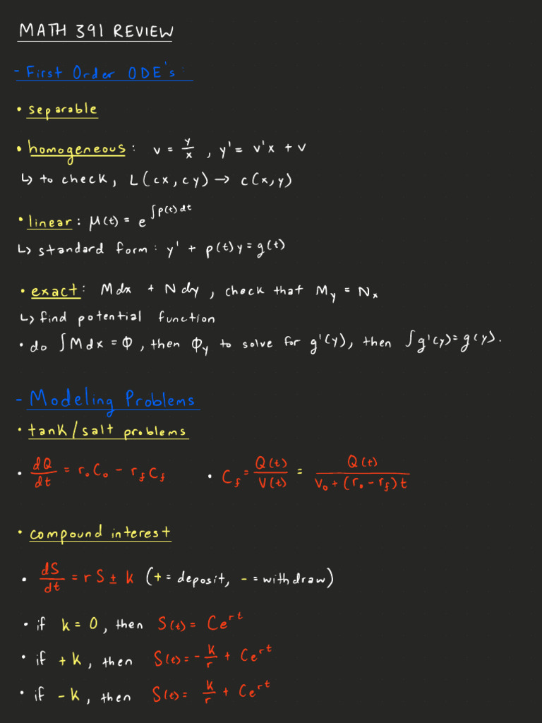 Diff Eq Review | PDF