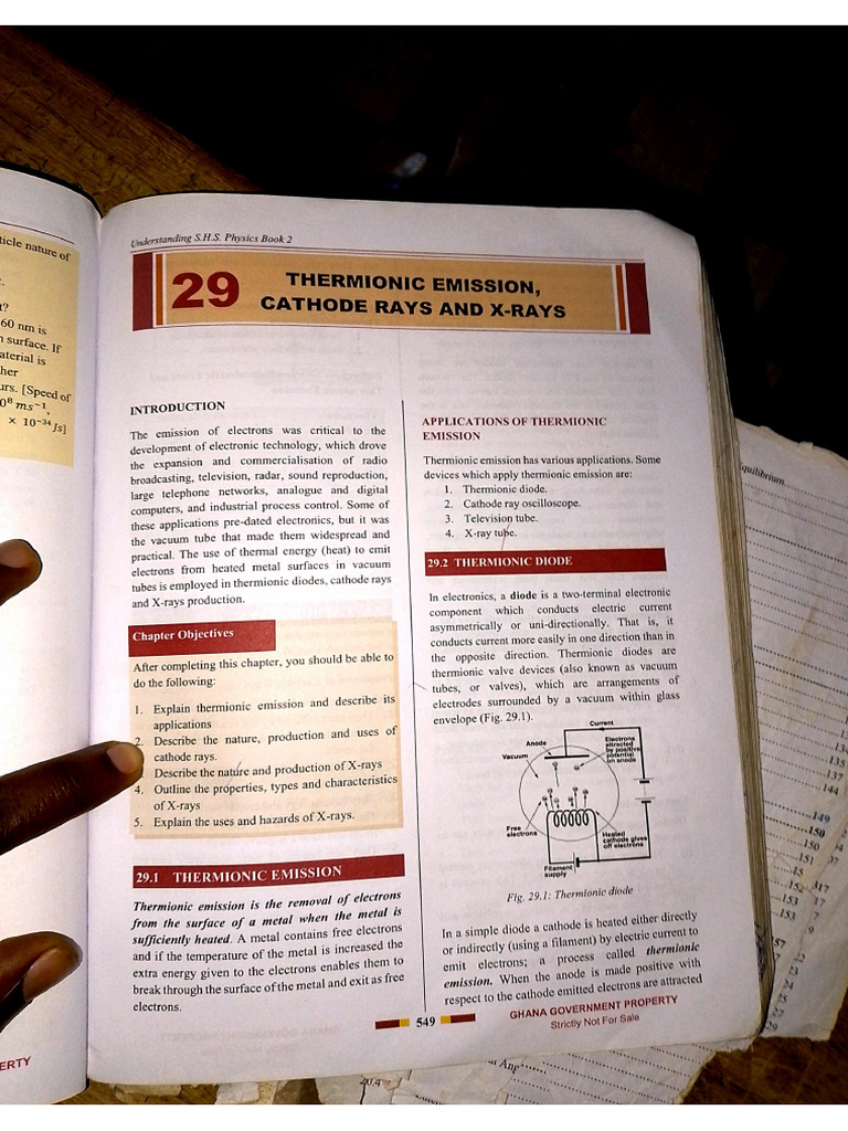 Thermionic emission, cathode ray and x-ray | PDF