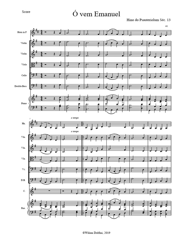 Ó vem Emanuel | PDF | Music Production | Musical Compositions