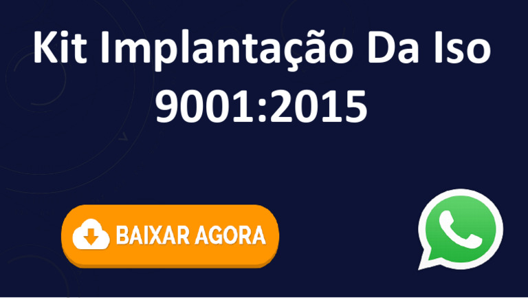 Kit Implantação Da Iso 9001-2015 | PDF