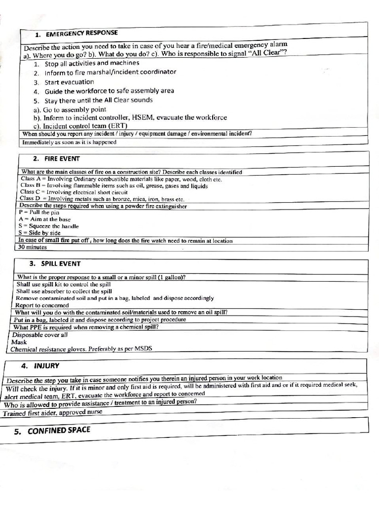 Saipem Questions Answer Paper | PDF