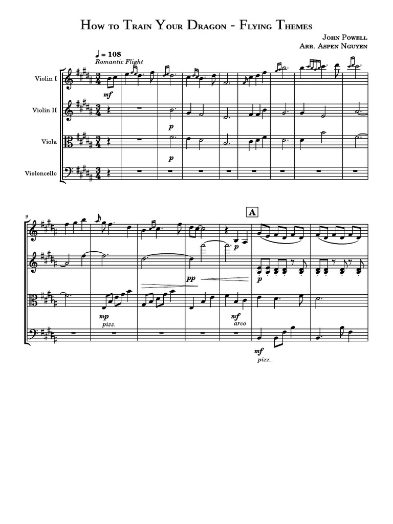 How To Train Your Dragon - Flying Themes | PDF