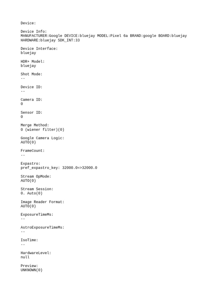 Google Pixel 6a Camera Specs Pdf