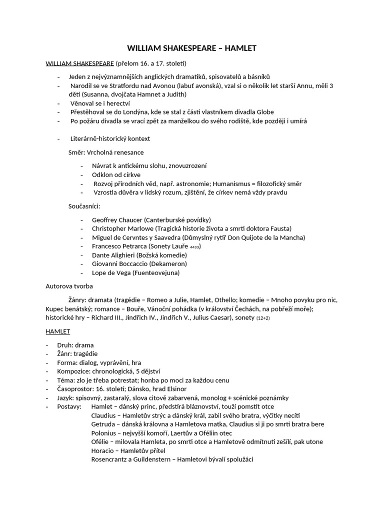 1 Shakespeare Hamlet | PDF