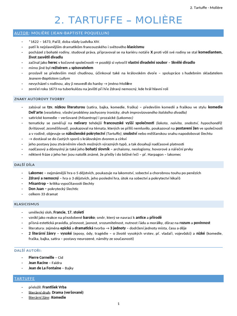 2. Tartuffe - Molière | PDF