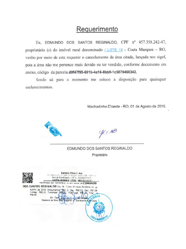 REQUERIMENTO SIGEF | PDF