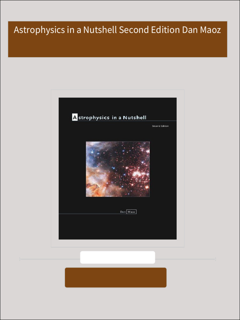 Complete Download Astrophysics in A Nutshell Second Edition Dan Maoz PDF All Chapters | PDF ...