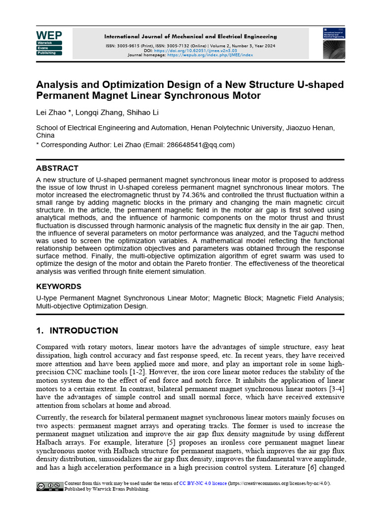 Analysis_and_Optimization_Design_of_a_New_Structur | PDF | Electric Motor | Mathematical ...
