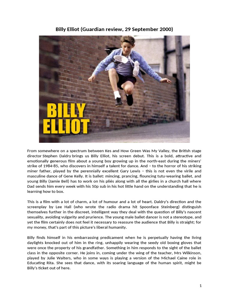 Billy Elliot & Full Monty | PDF