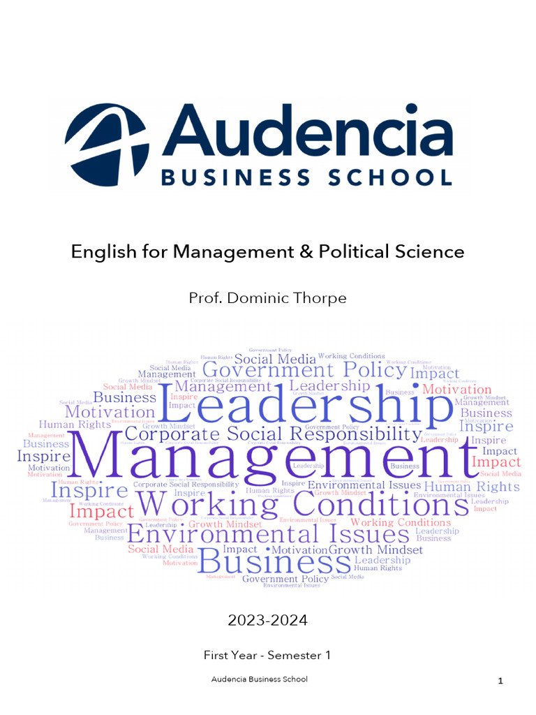 English for Management Course Overview | PDF | Recession | Business Cycle