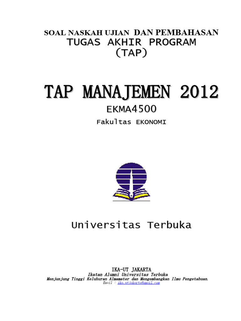 Contoh Soal TAP Manajemen UT | PDF
