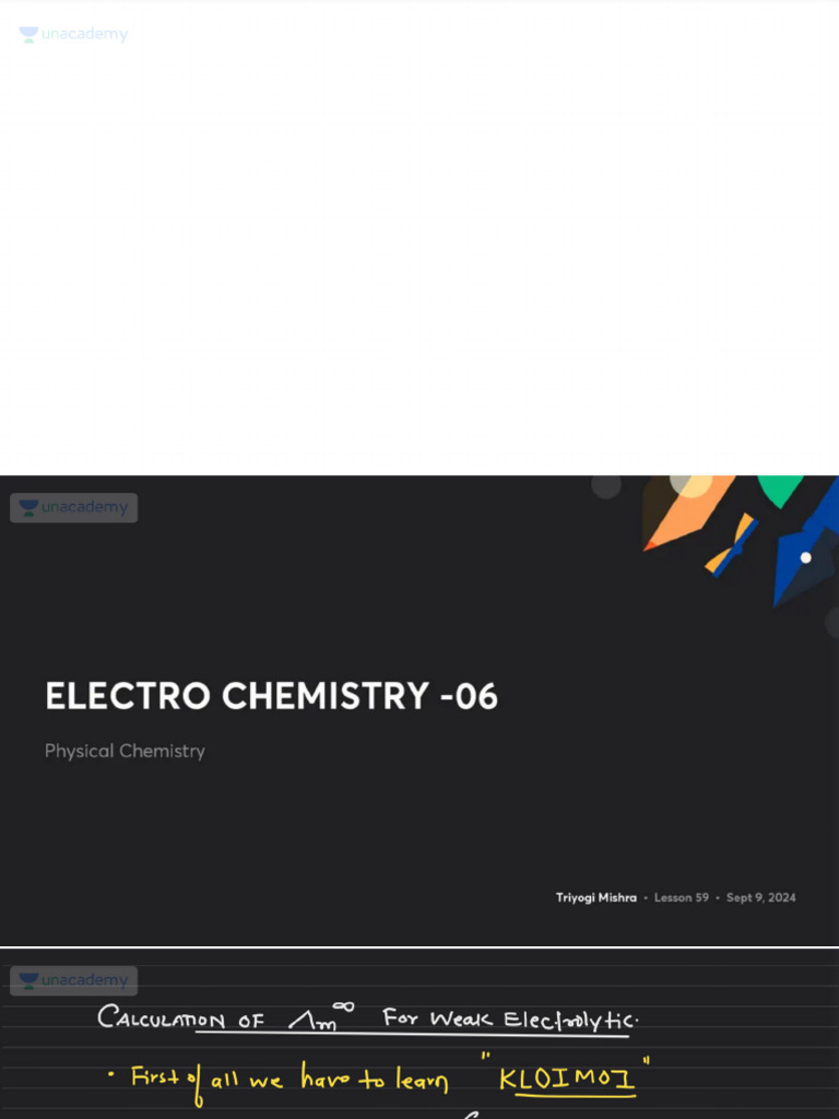 ELECTRO CHEMISTRY - 06 ( ( (EXTRECTED BY-@KOTA - kING X @TEA | PDF