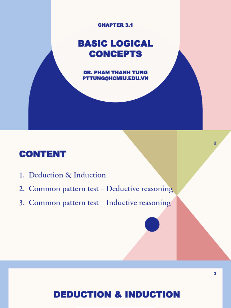 CHAPTER 3.1 - BASIC LOGICAL CONCEPTS - Updated | PDF | Deductive Reasoning | Inductive Reasoning