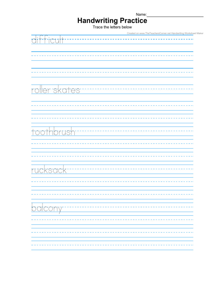 Homework 3 - Vocab - Handwriting | PDF