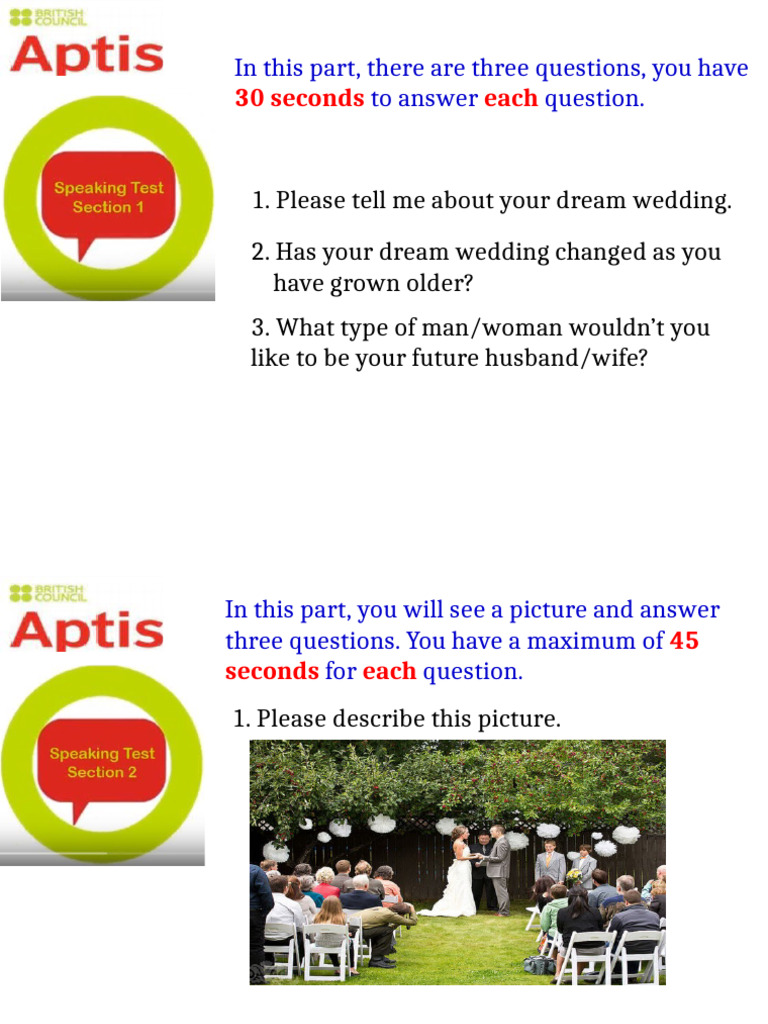 [EIC 6] Aptis Speaking Practice Test 4 | PDF
