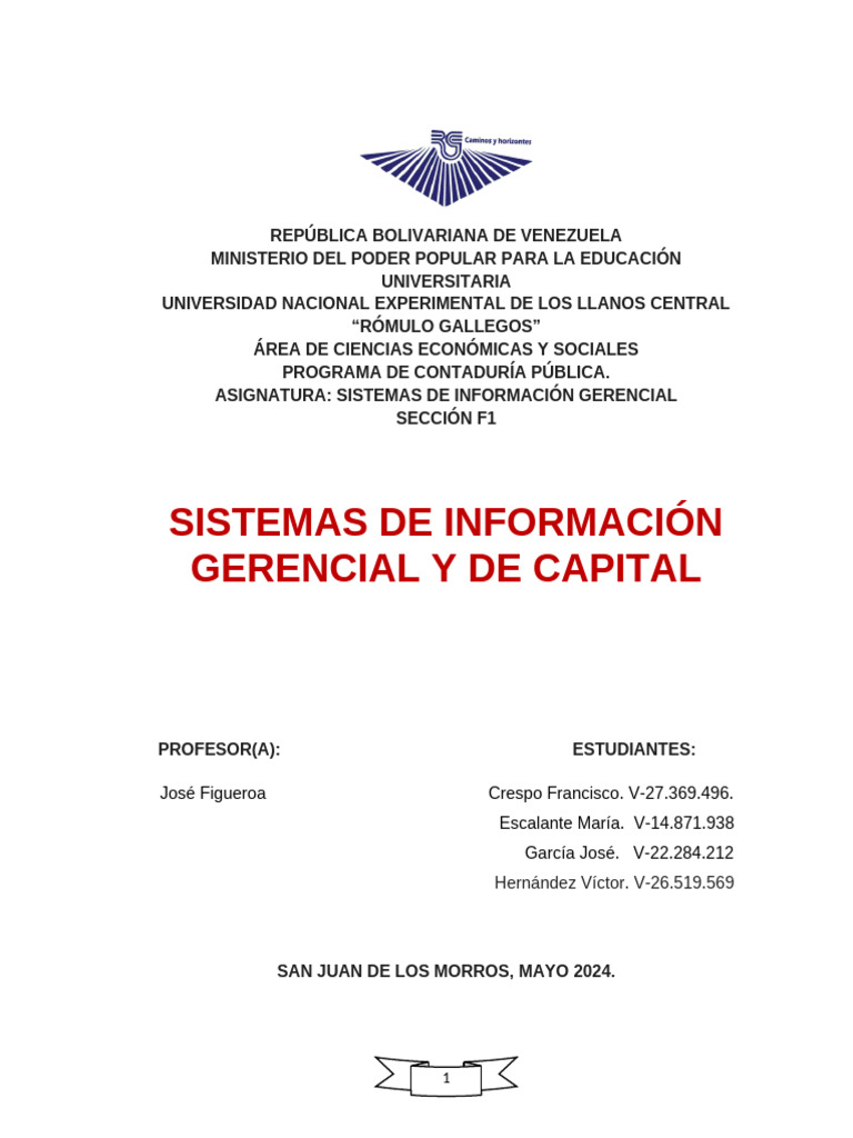 SISTEMA DE INFORMACION GERENCIAL | PDF | Capital de trabajo | Business