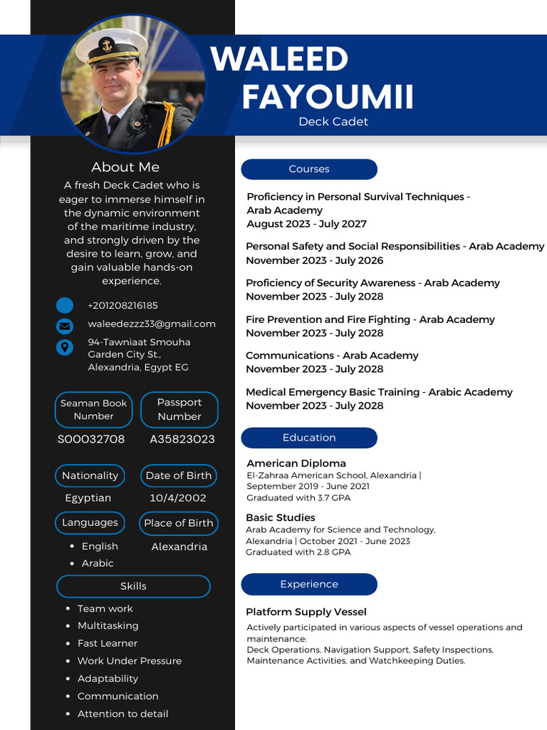 Waleed Fayoumii: About Me | PDF