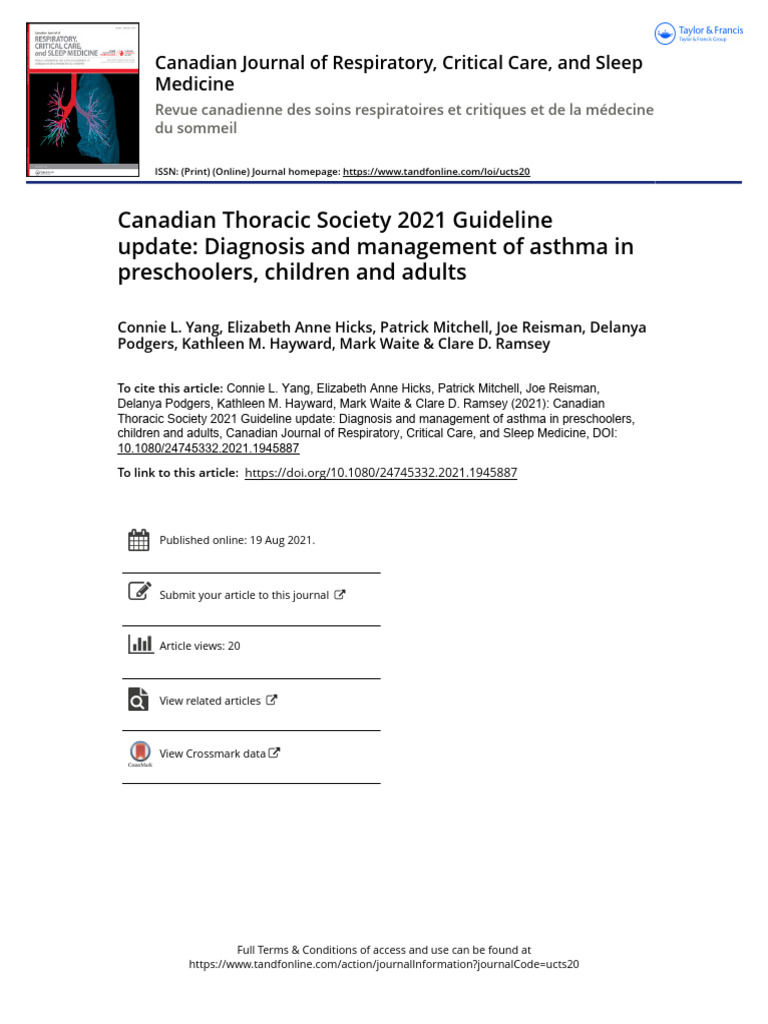 CTS-2021-Guideline-Update_Diagnosis-and-management-of-asthma | PDF ...