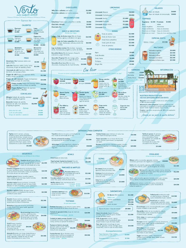 Menú Vento | PDF
