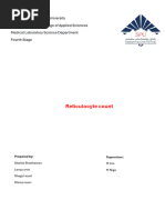 Reticulocyte Count Manual Procedure | PDF | Blood | Medical Specialties