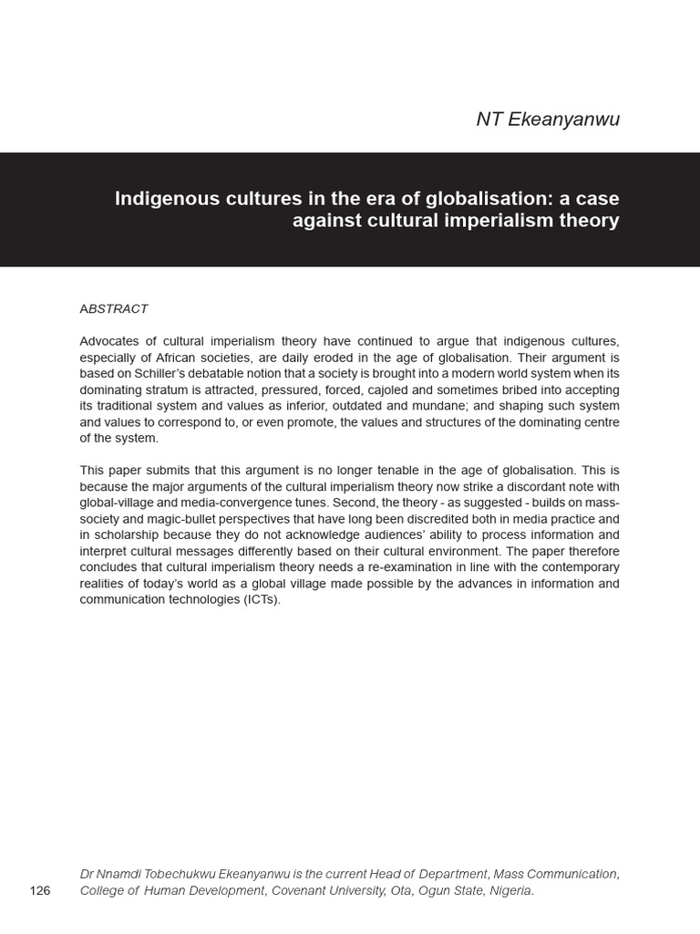 Indigenous Cultures and Globalization Debate | PDF | Globalization ...