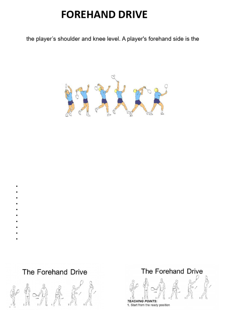 Badminton Forehand Drive | PDF