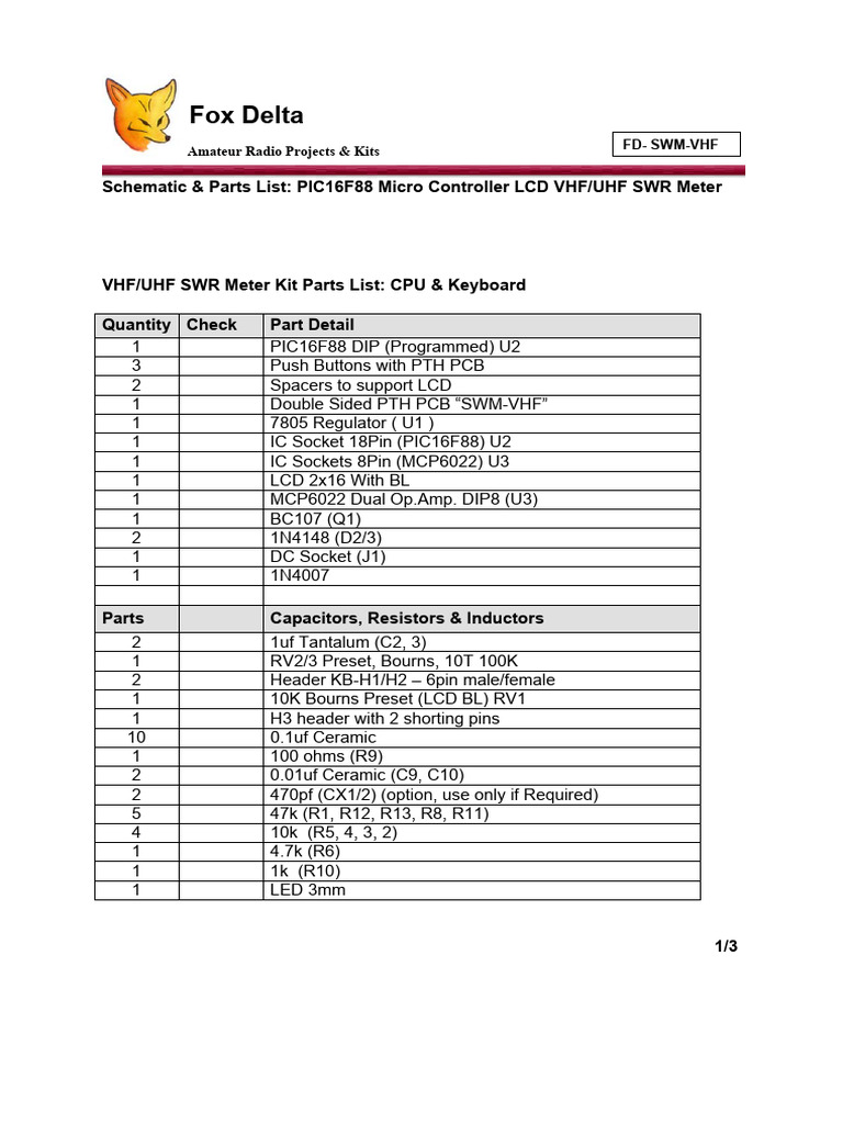 SWM VHF Schematic | PDF