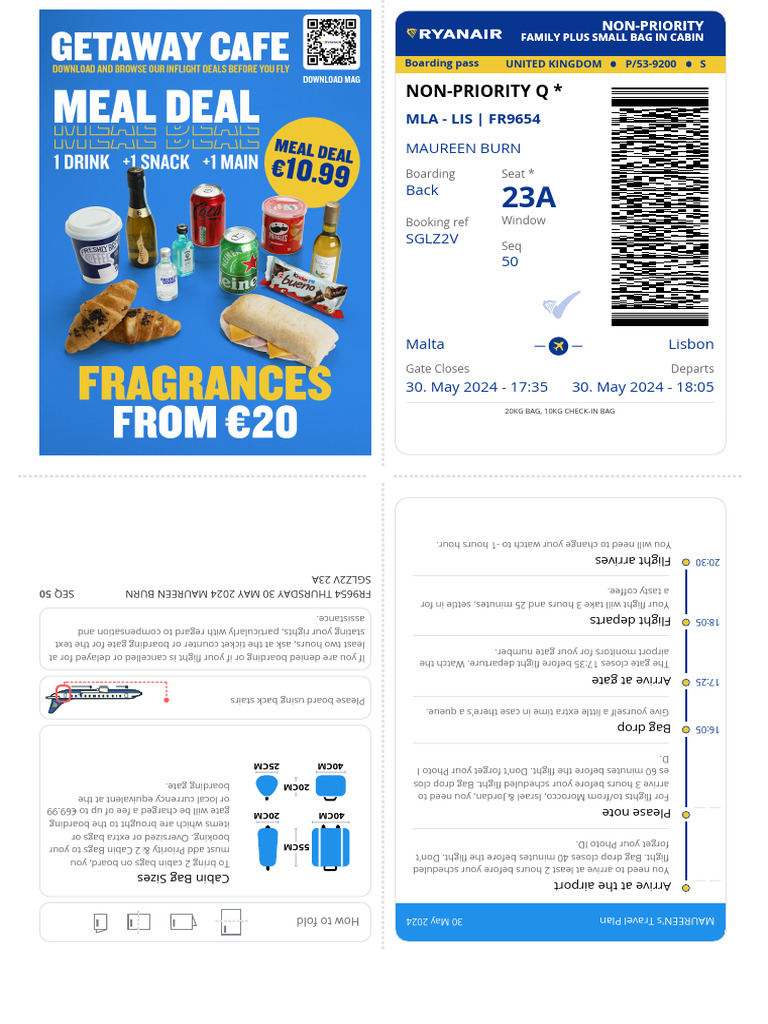 Lisbon and Malta Boarding Passes | PDF | Service Industries