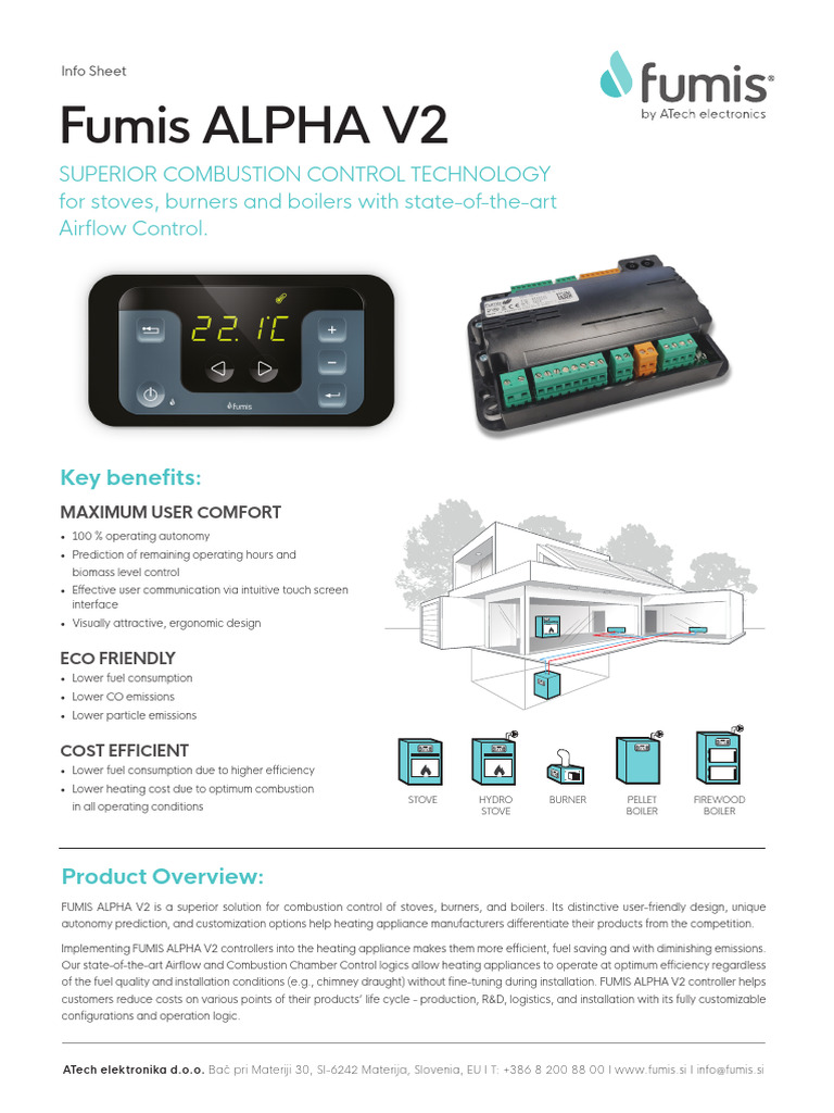 Fumis Alpha V2 Flyer English | PDF | Stove | Boiler