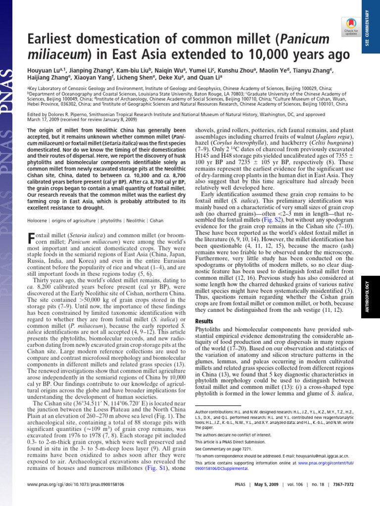 earliest-domestication-of-common-millet-in-east-asia-extended-to-10-000 ...