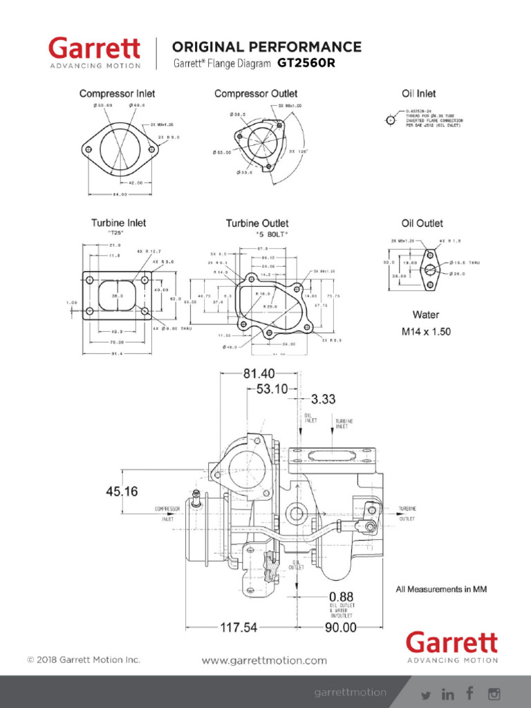 GT2560R Flange-Diagram | PDF