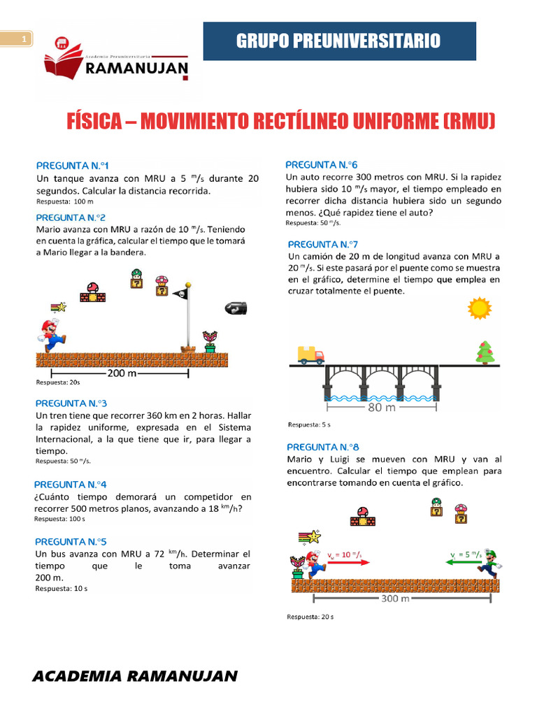 Mru - Ejercicios - Academia Ramanujan | PDF