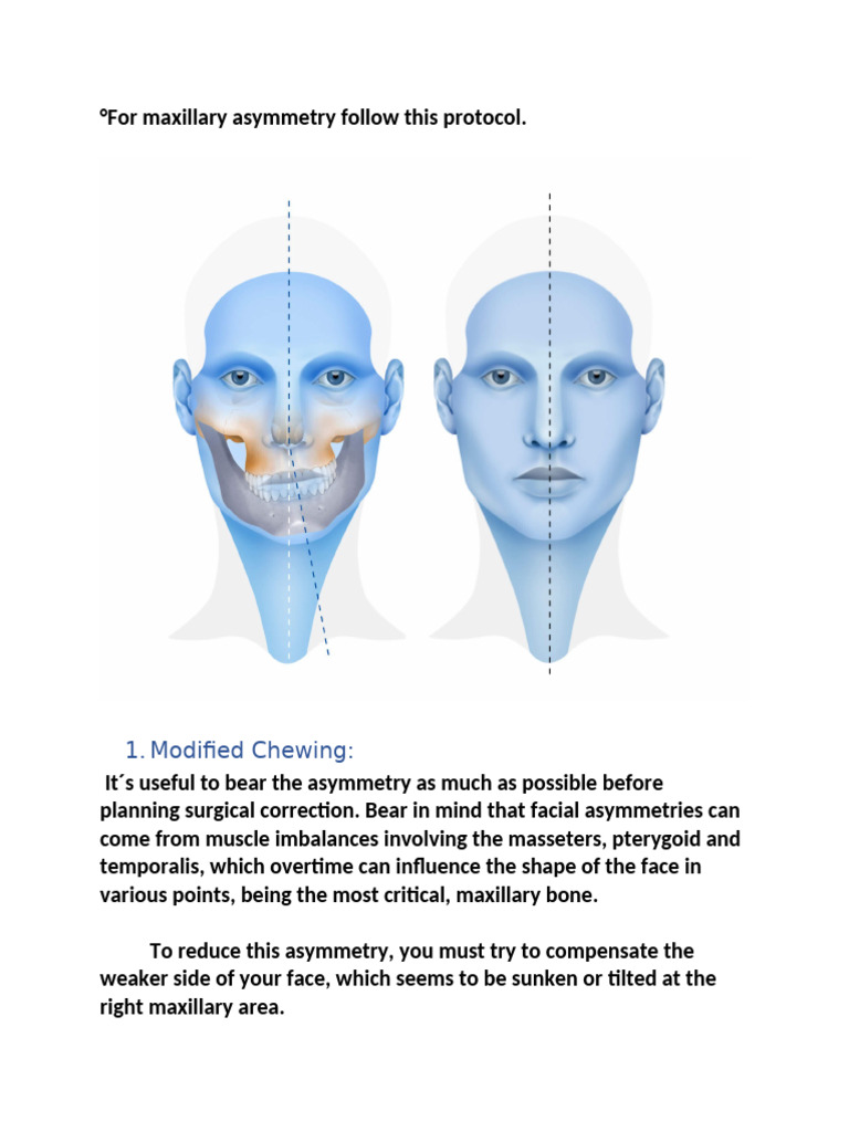 Maxillary Asymmetry Correction Protocol | PDF | Skull | Massage