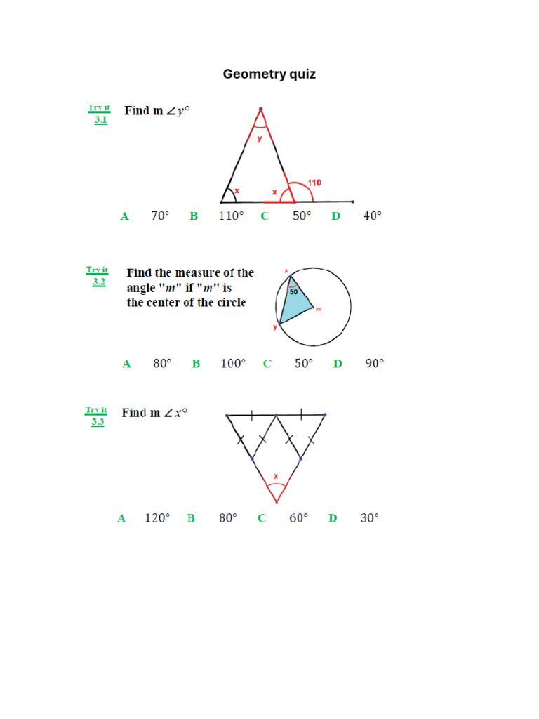 Geometric Quiz | PDF