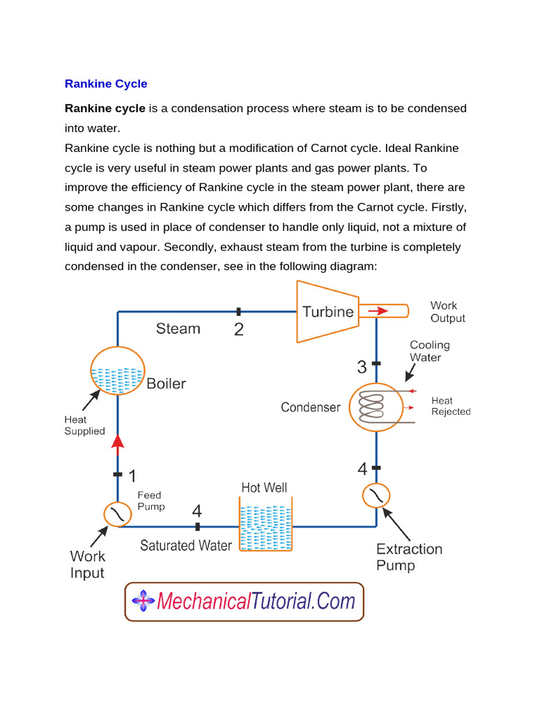 2.rankine Cycle | PDF | Steam | Gases
