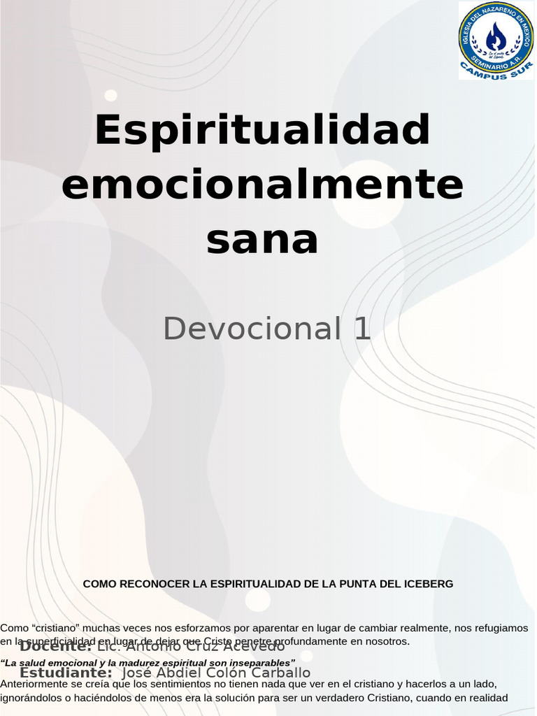 Devocional 1 | PDF