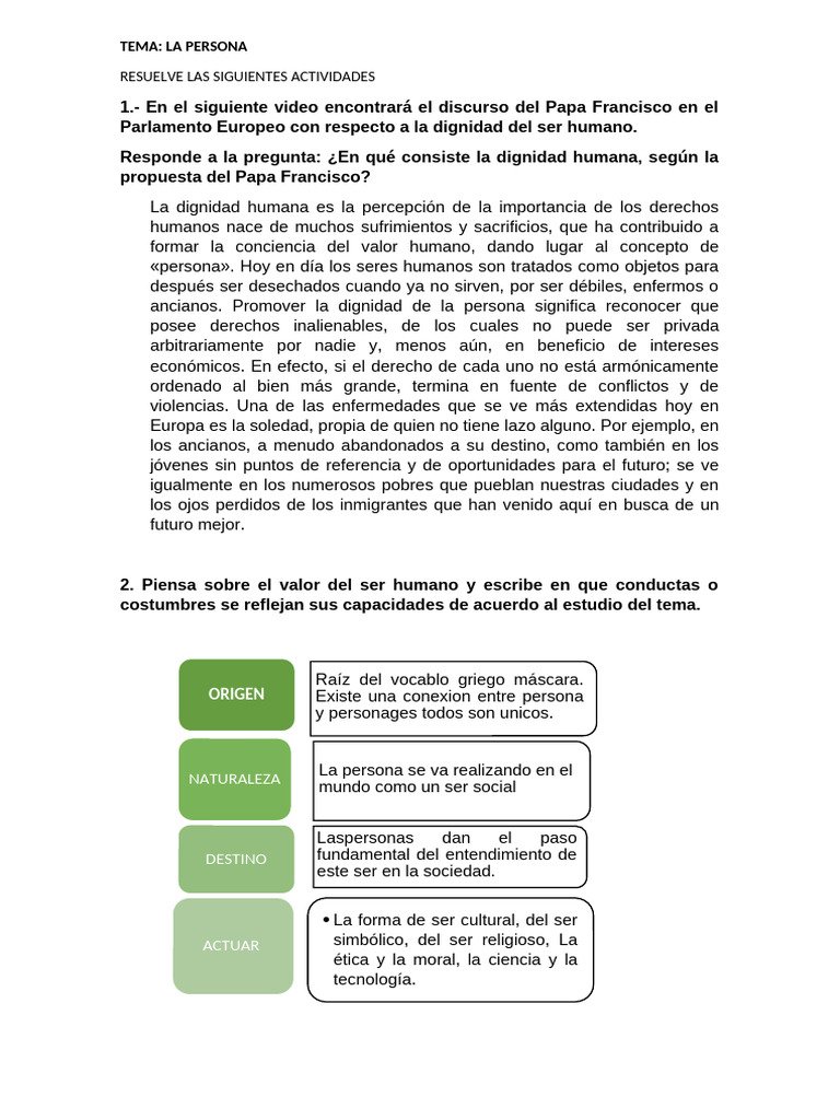 Indicaciones para Las Tareas de 2do Bgu | PDF | Humano | Vejez
