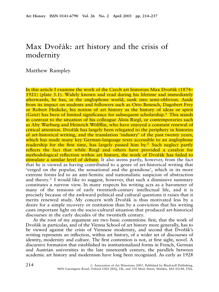 61. Matthew Rampley BARU | PDF | Art History | Renaissance