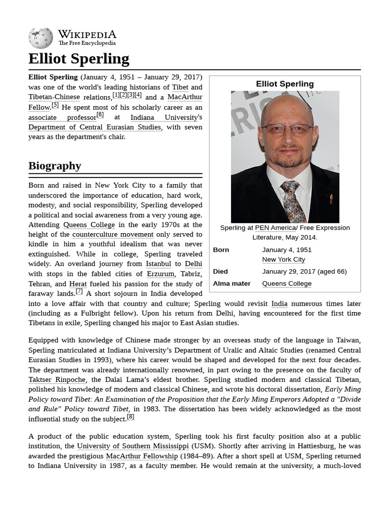 Elliot_Sperling | PDF | Tibet | Inner Asia