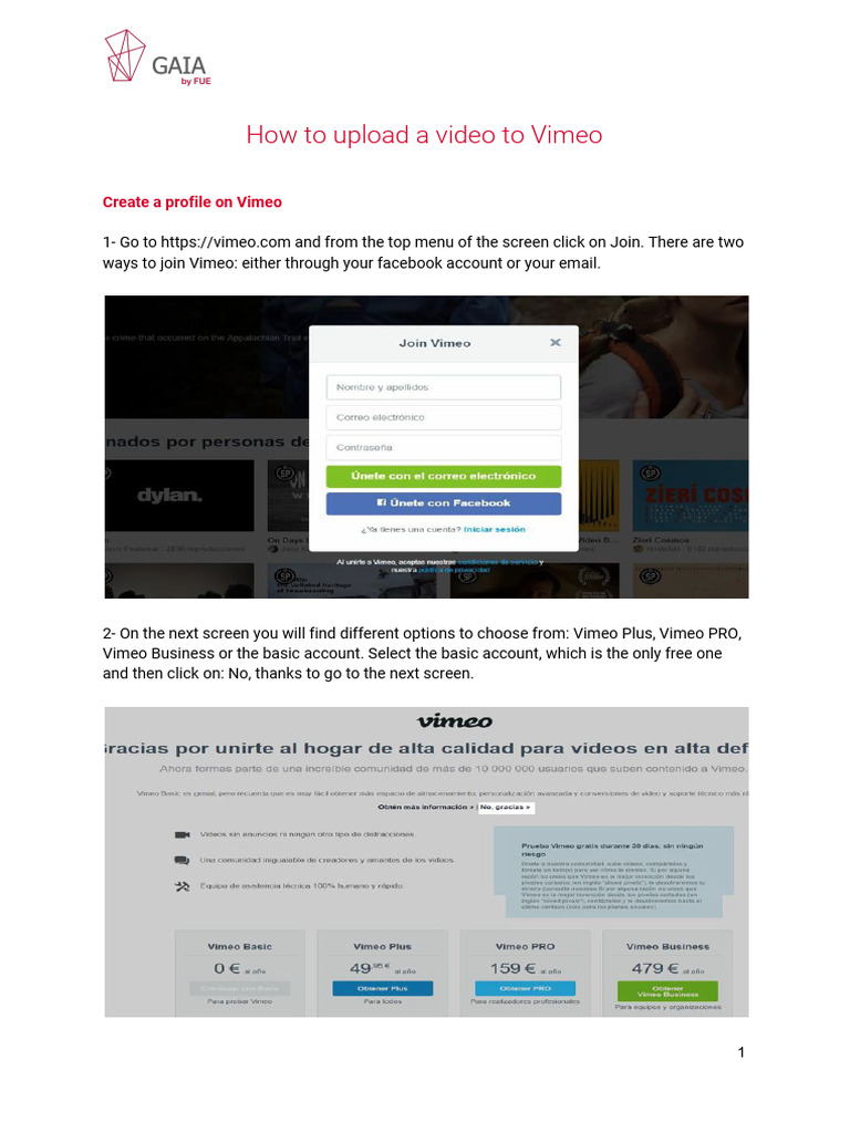 How To Upload A Video To Vimeo | PDF
