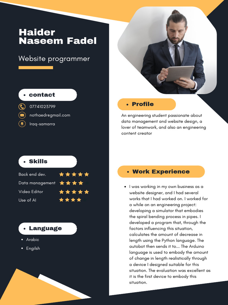 Haider Naseem Fadel: Website Programmer | PDF