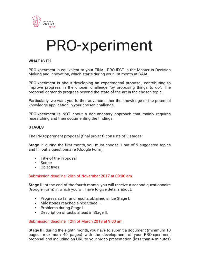 PRO-xperiment | PDF