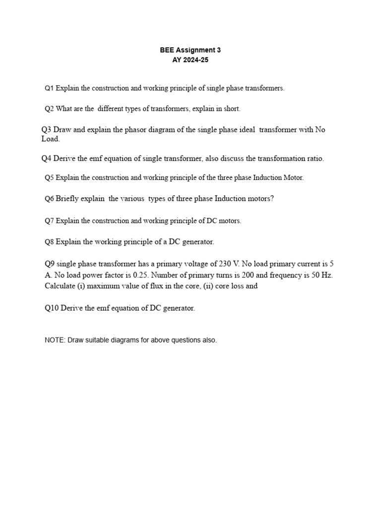 BEE Assignment 3 | PDF